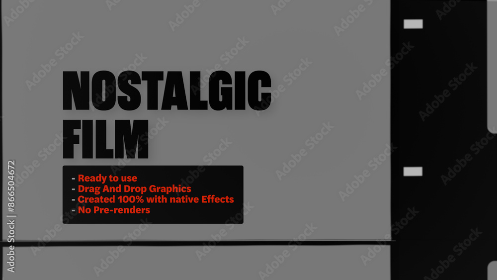 Nostalgic Film Film Strip Reel Motion Overlays - Vertical Stock ...