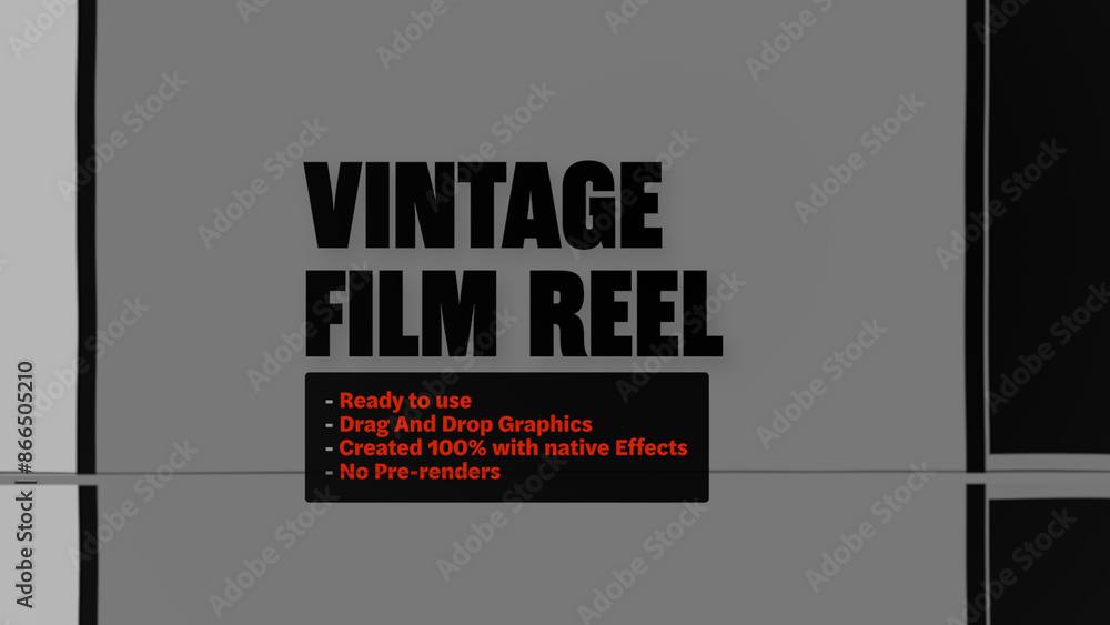 Vintage Border Film Strip Reel Motion Overlays - Vertical Stock ...