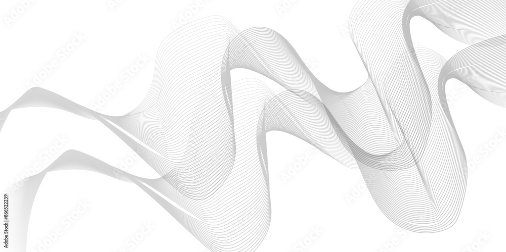 Abstract wave blend lines on transparent background. Design for banner ...