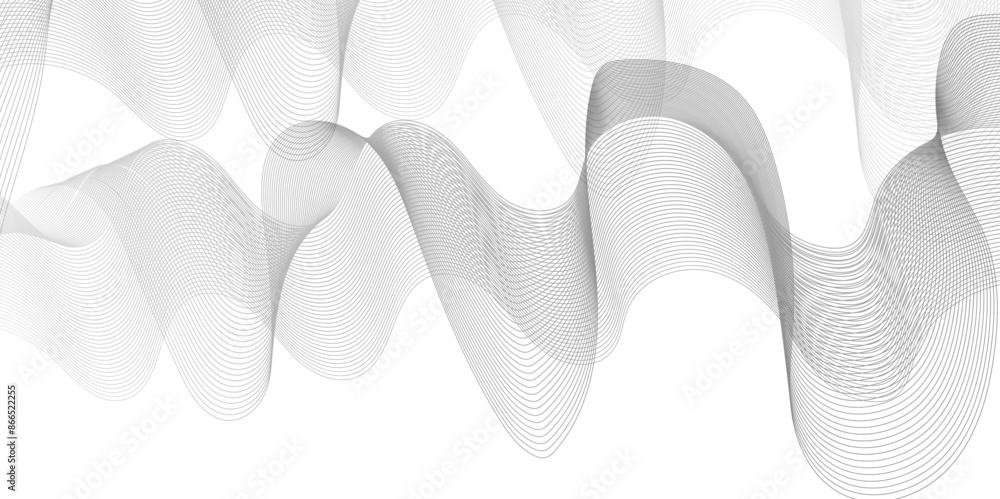 Abstract wave blend lines on transparent background. Design for banner ...