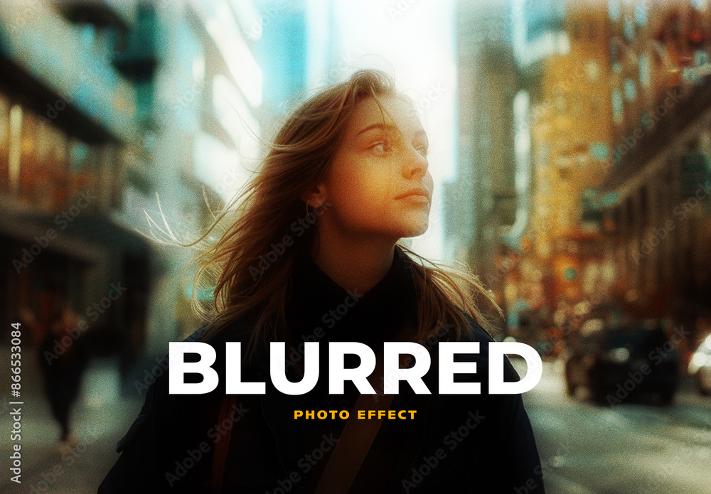 Cinematic Blur Photo Effect Mockup Stock Template | Adobe Stock