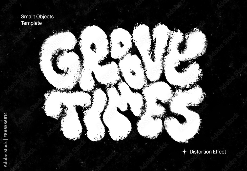 Grunge Distortion Text Effect Mockup Stock Template | Adobe Stock