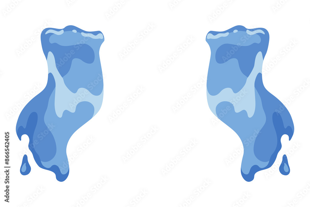 Cartoon tear drops icon. Sorrow cry streams, tear blob. Crying fluid ...