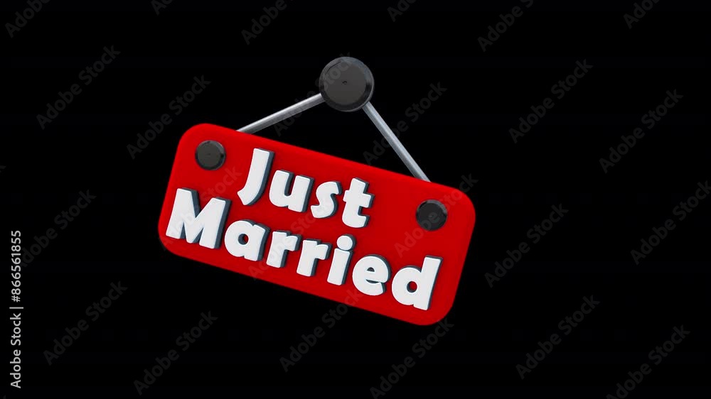Celebrate the joy of newlyweds with the "Just Married Icon" animation ...