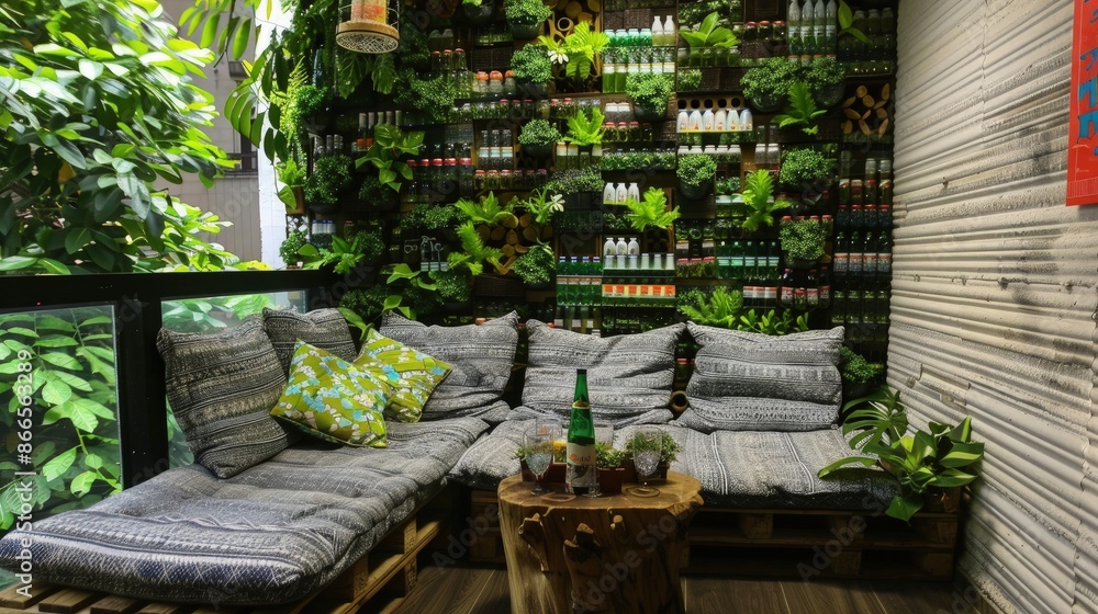 A small balcony turned into a relaxing retreat with DIY pallet seating ...