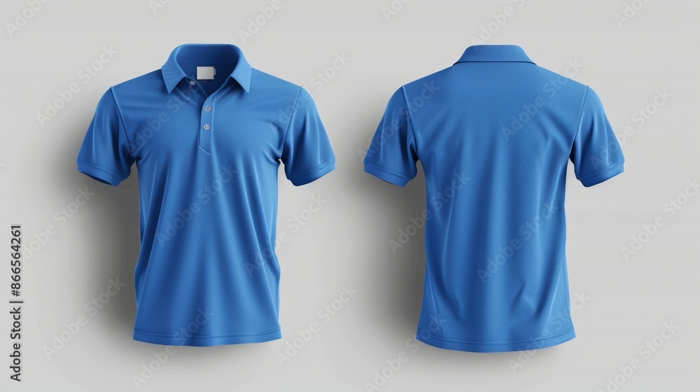 This blue polo shirt mockup is perfect for showing off your custom ...