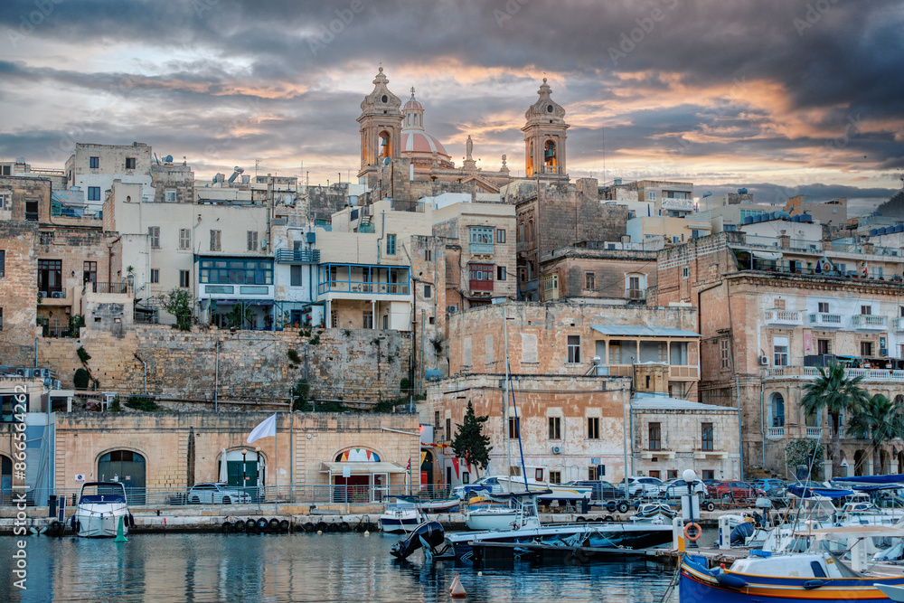 Medieval Malta: Birgu and Vittoriosa waterfront, Malta, features iconic ...