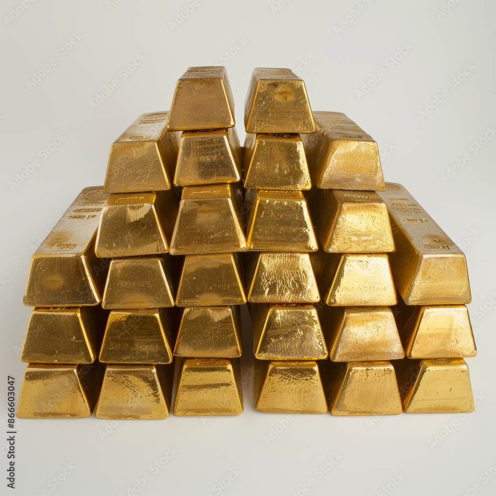 Imagine a gold bar depicted in a vector illustration, isolated against ...