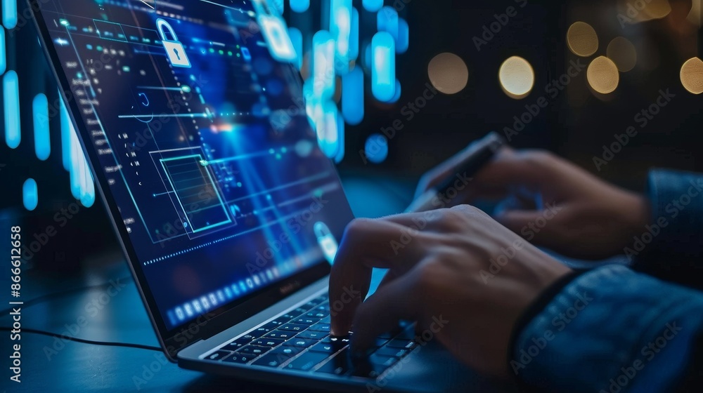 Computer network and communication, System administrator developing ...
