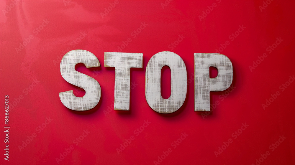 Stop sign red background banner Stock Illustration | Adobe Stock
