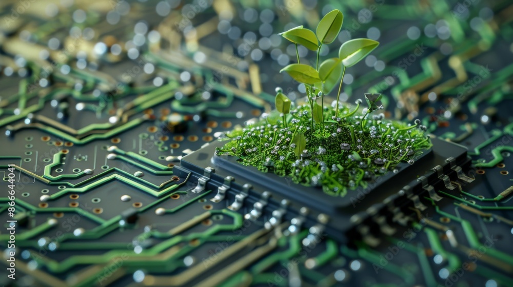 Innovative Green Technology: AI-Generated Chip Pot with Grass and ...