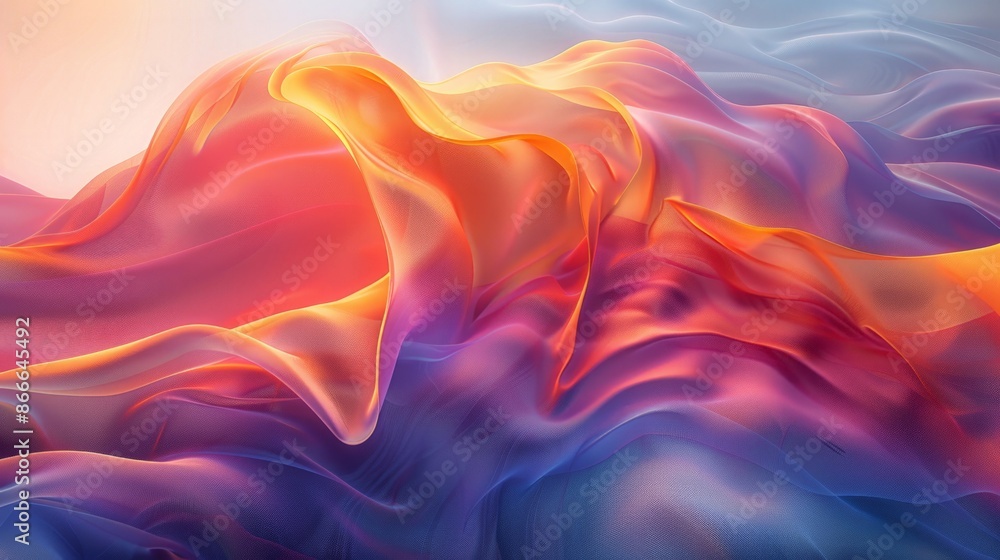 Gradient Mesh Design: Illustrate a gradient mesh background with smooth ...