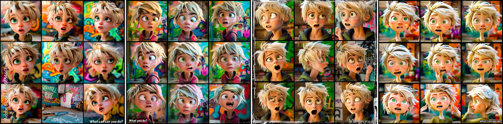 4 photo collages. Explore different angles and poses with the same ...
