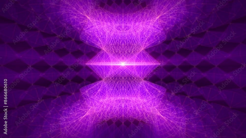 Astral transparent structure made of bright hi-tech lines and shiny ...