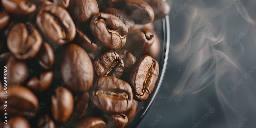 Dynamic coffee beans banner header for cafe or restaurant website ...