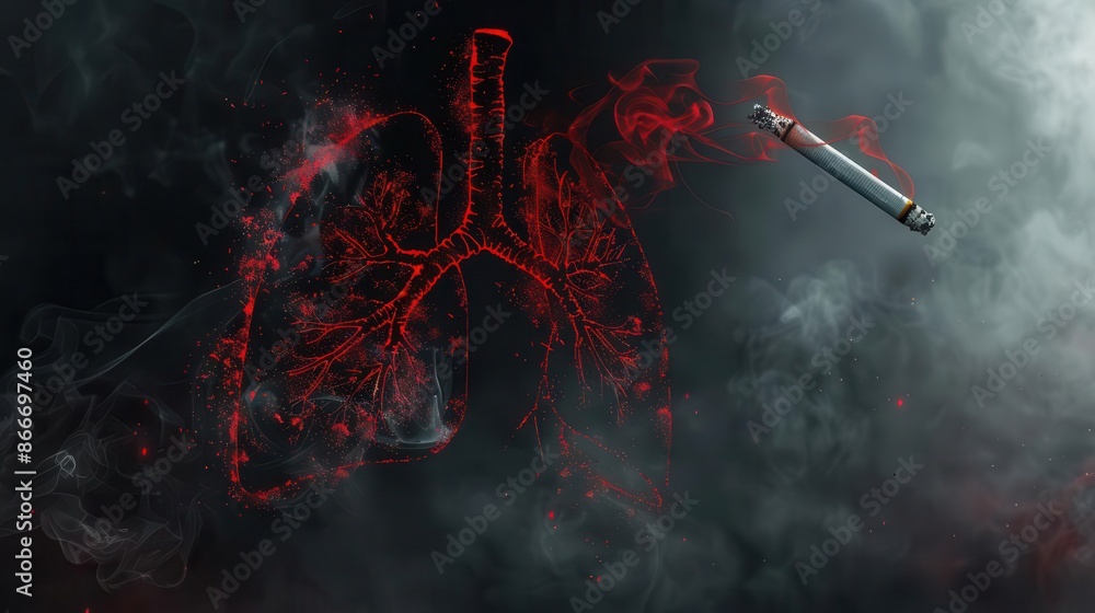smoky lungs illustration cigarette transforming into grim reapers ...