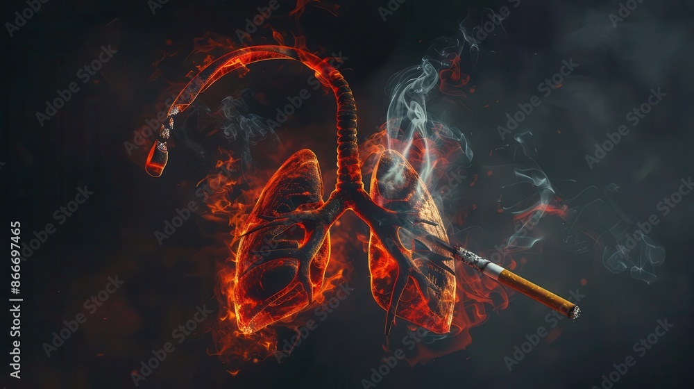 smoky lungs illustration cigarette transforming into grim reapers ...