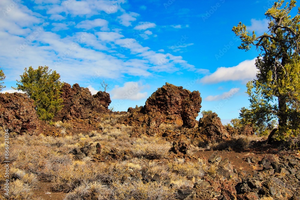 Lava Outcrops in Craters of the Moon National Monument and Preserve in ...