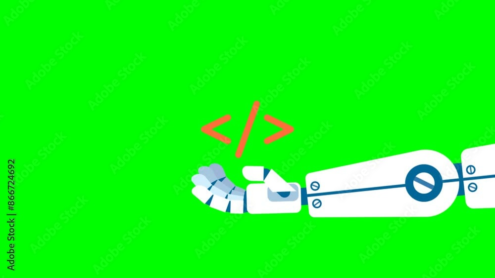 Chatbot texting and supporting customers in live chat. Robot holds the ...