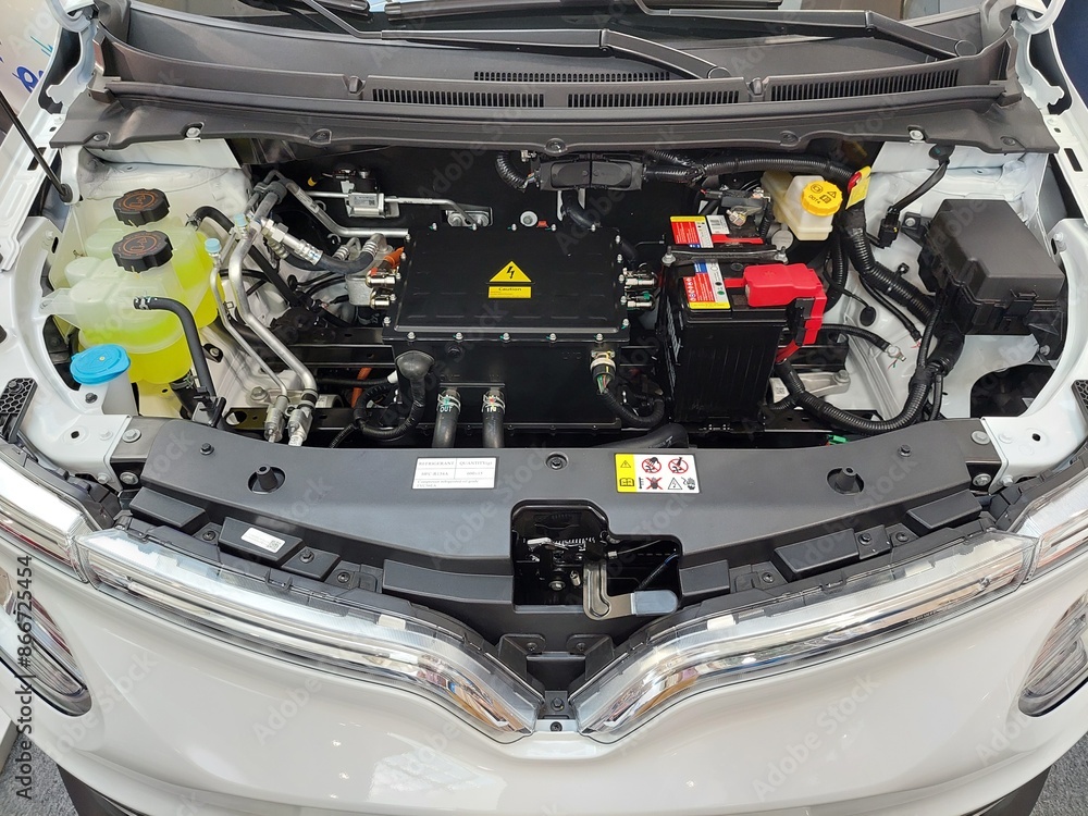 Vinfast vfe34 engine at Vinfast car launch in Pasay, Philippines Stock ...