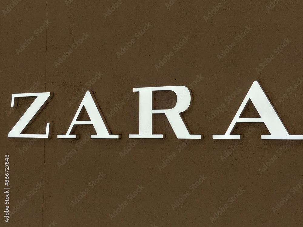 Zara signage at SM Mall of Asia in Pasay, Philippines Stock Photo ...