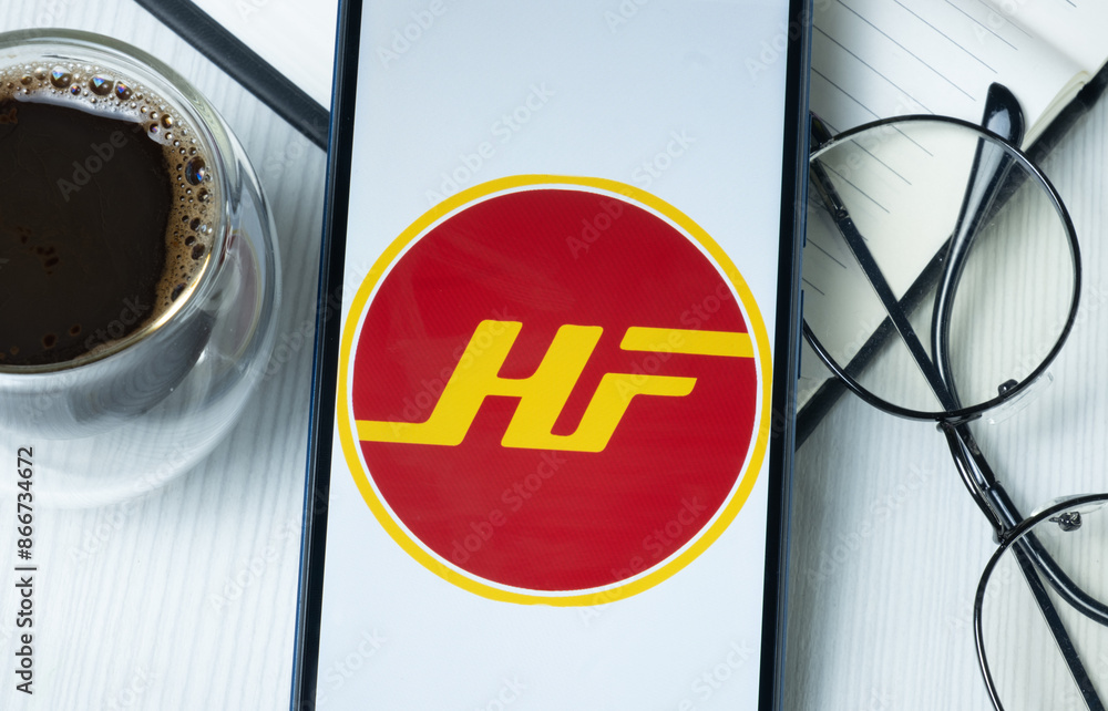 New York, USA - 21 June 2024: HF Foods Group Logo on Phone Screen ...