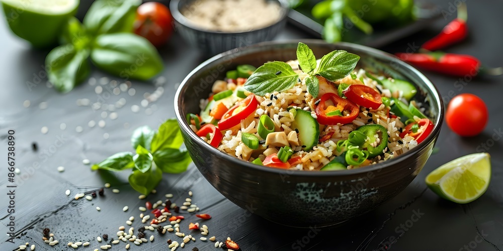 Broken Rice Com Tam A Traditional Vietnamese Dish. Concept Vietnamese ...