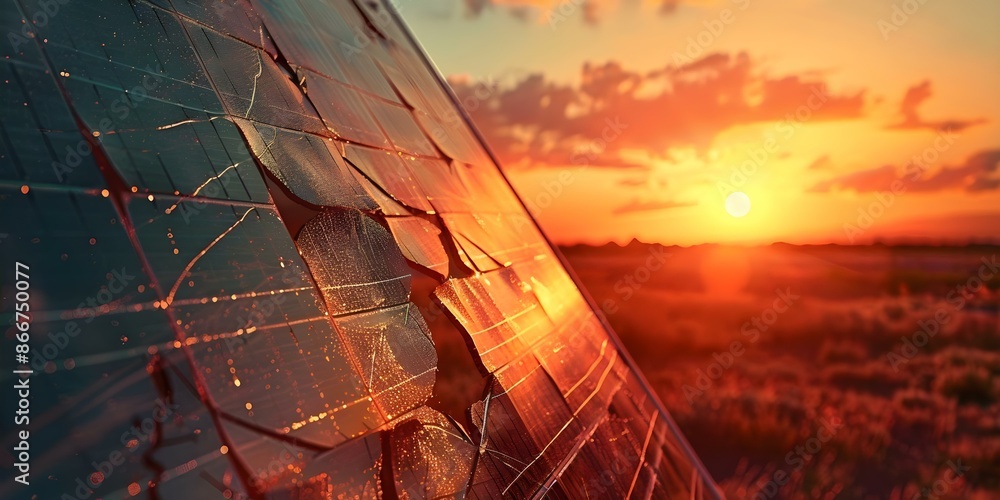 Solar Panel Electrical Failure Leading to Malfunction. Concept ...
