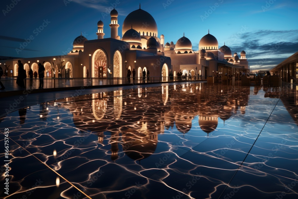Doha, Qatar, The Great Doha (Doha Grand Mosque) mosque, an impressive ...