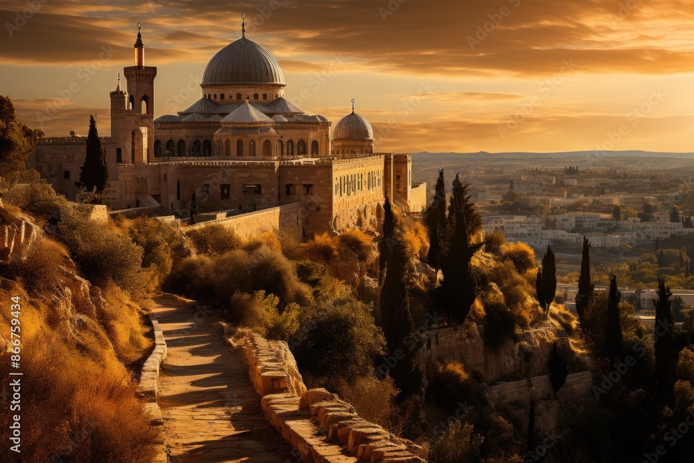 Jerusalem, Israel, Mount Zion (Mount Zion), with the tomb of King David ...