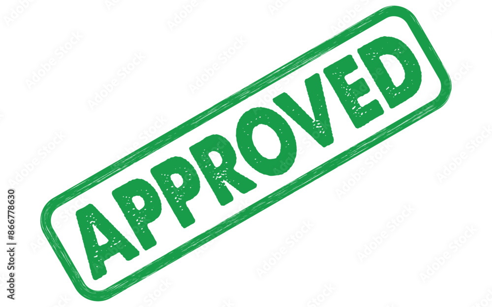 Approved stamp green ink stamp symbol sign valid seal isolated ...