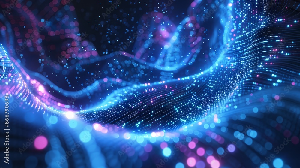 Futuristic quantum computing visualization featuring abstract geometric ...