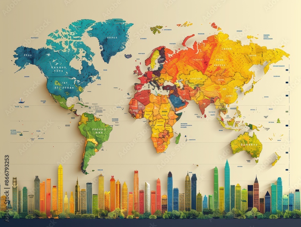Vector area chart with shaded regions showing different levels of ...