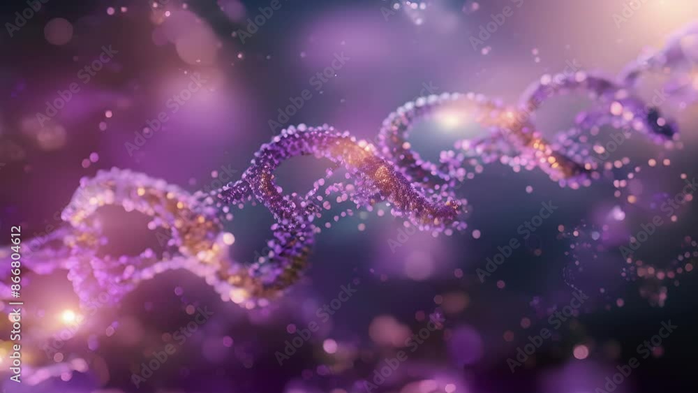 Vídeo do Stock: The final stage of DNA replication with two identical ...