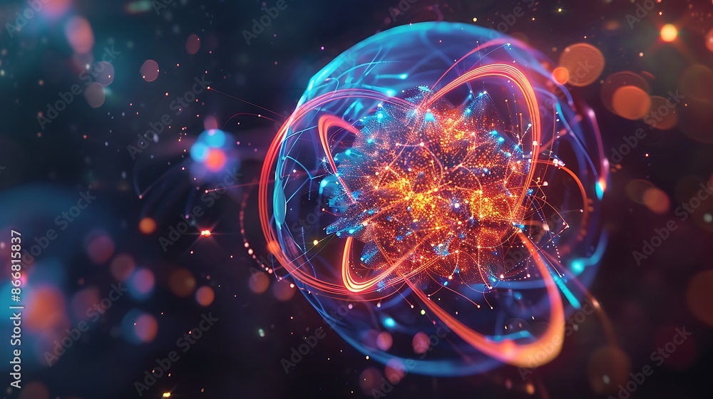 Visual resource on Nuclear Fission illustrating the process of ...