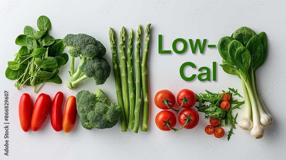 Elegant and simple “Low-Cal” display in stylish blue letters with a ...