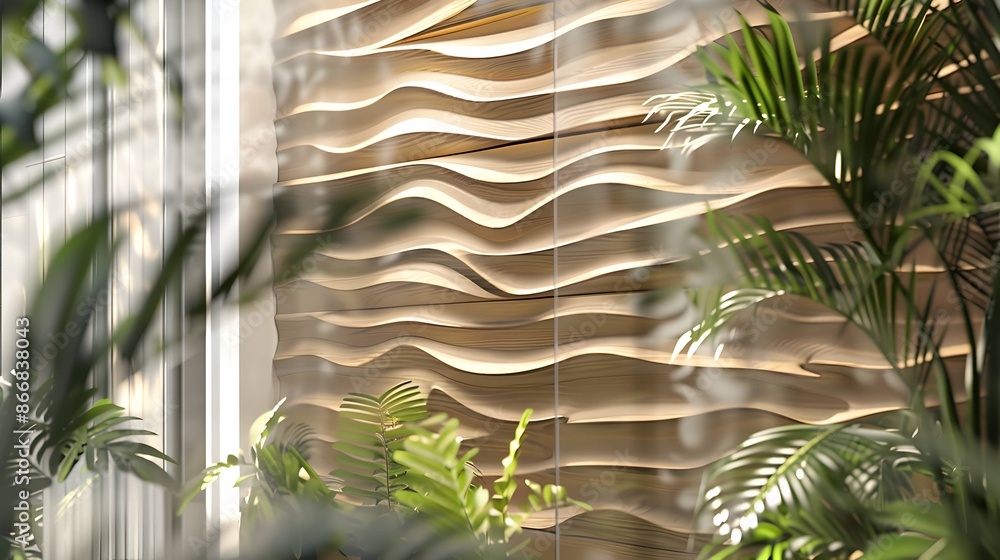 background for zoom conference, office wall with big glass window, many ...