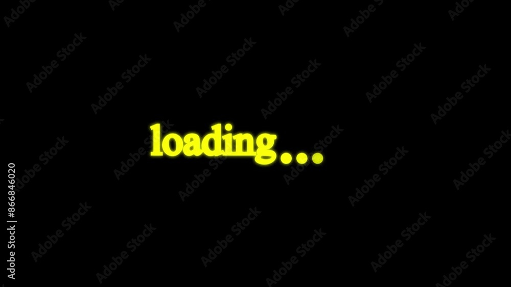 Italicized majuscule black and white loading text animation. Josefin ...