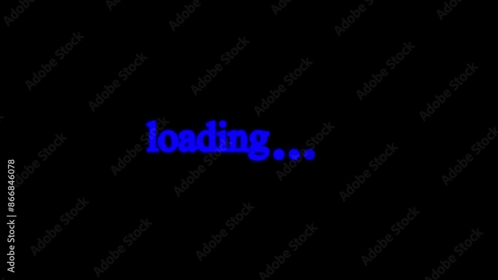 Italicized majuscule black and white loading text animation. Josefin ...