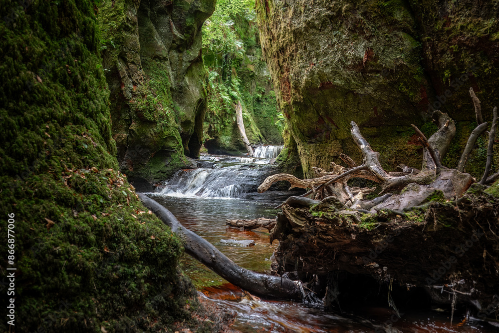 The Devils Pulpit a beautiful gorge in the Scottish landscape close to ...