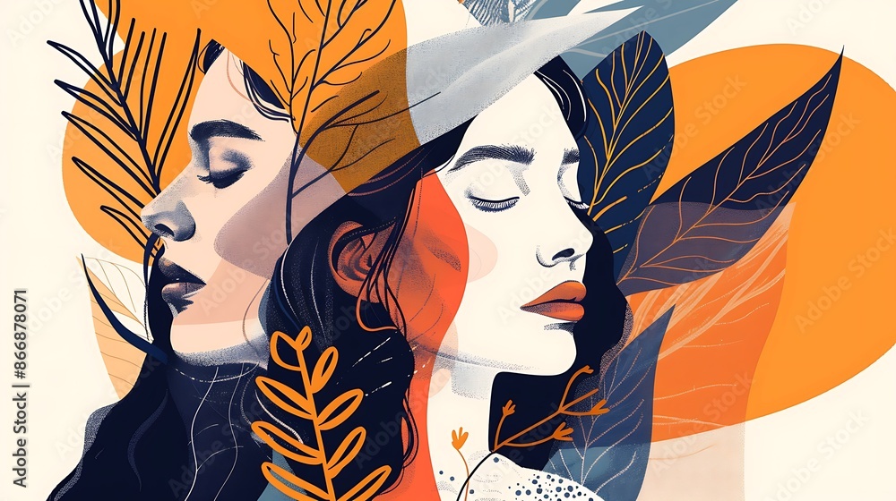 Collection of vector illustration depicting different art style ...