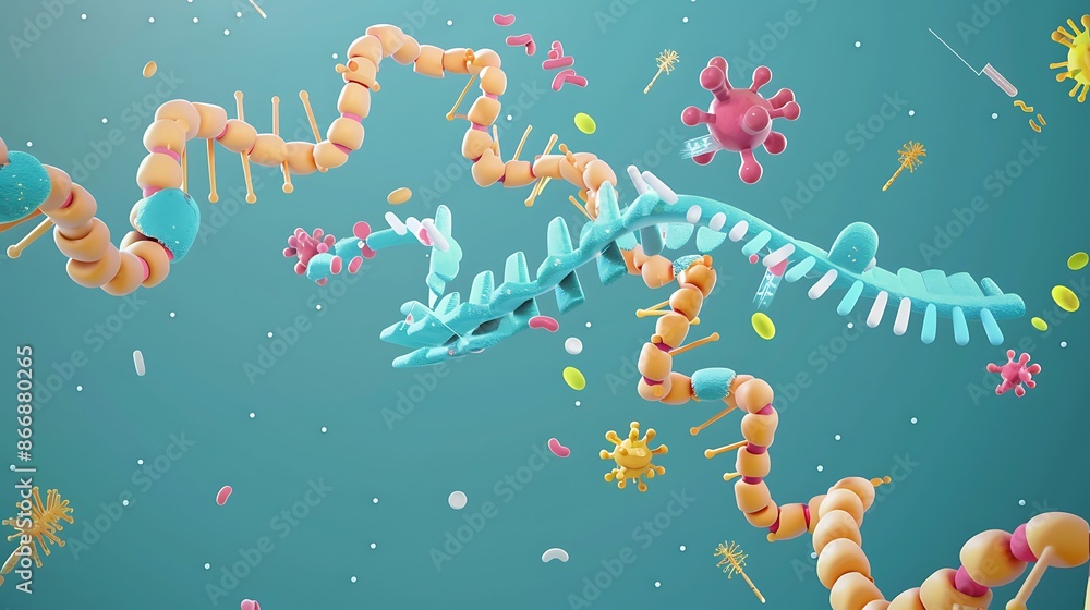 Diagram illustrating the process of protein synthesis including ...