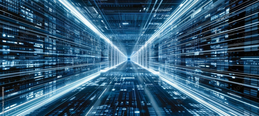 Digital background perfect for tech processes, neural networks ...