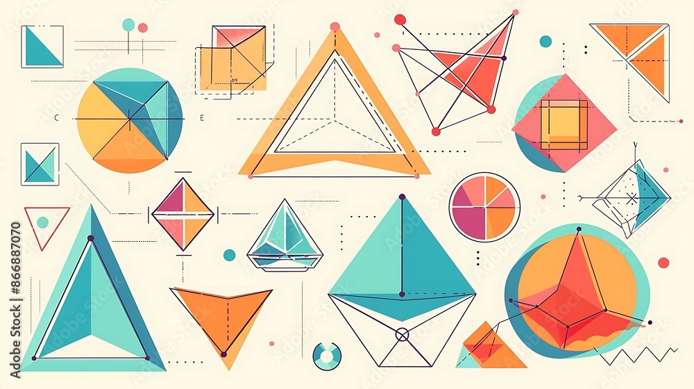 Infographic on Geometric Ratios and Similarity detailing properties of ...