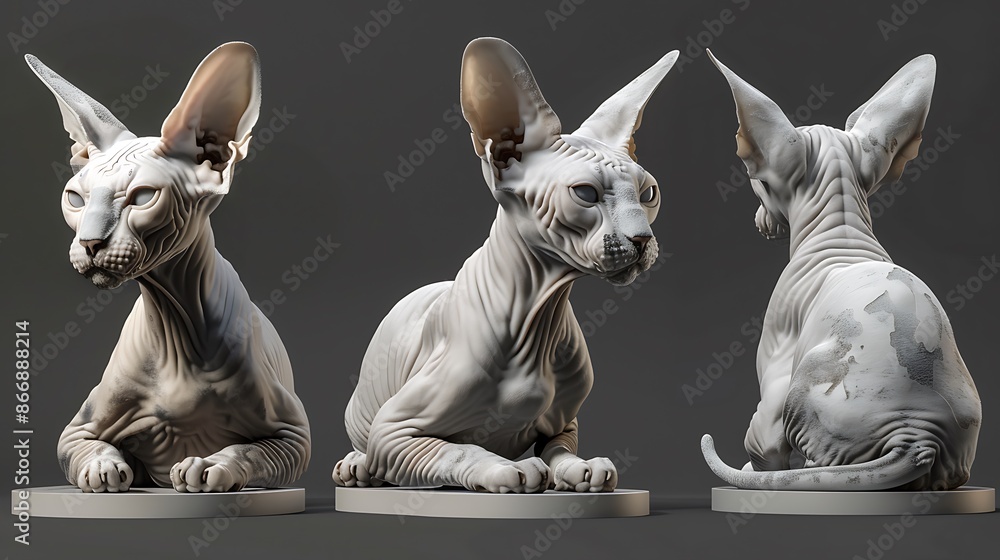 Detailed chart on the Sphynx Cat Felis catus showcasing its origins in ...