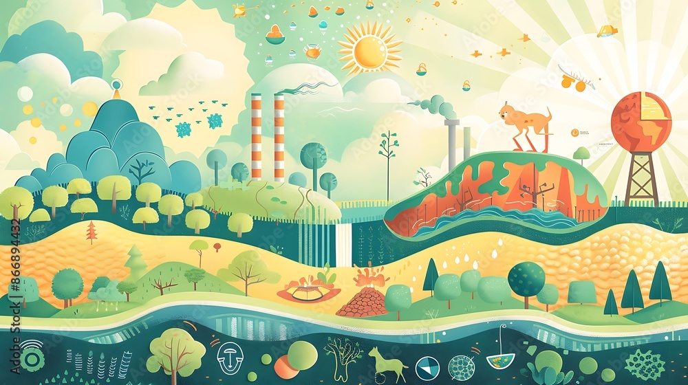 Infographic explaining the greenhouse effect and global warming showing ...