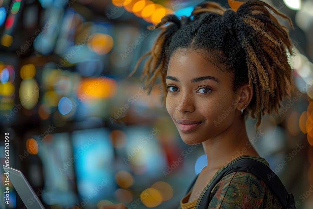 Multiethnic Female Government Employee in System Control Monitoring ...