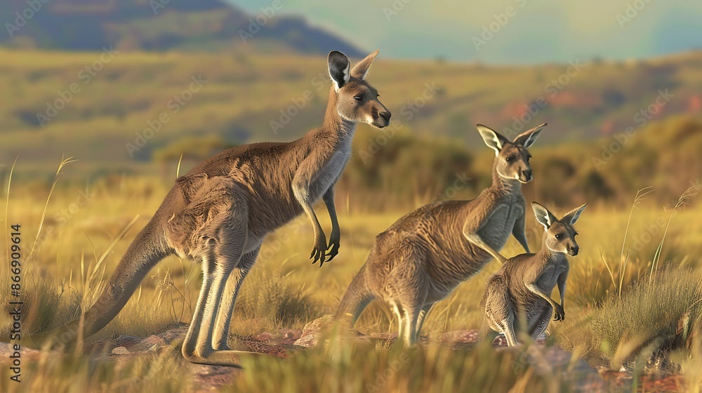 Visual aid lifecycle of Kangaroo Macropus rufus illustrating stages ...