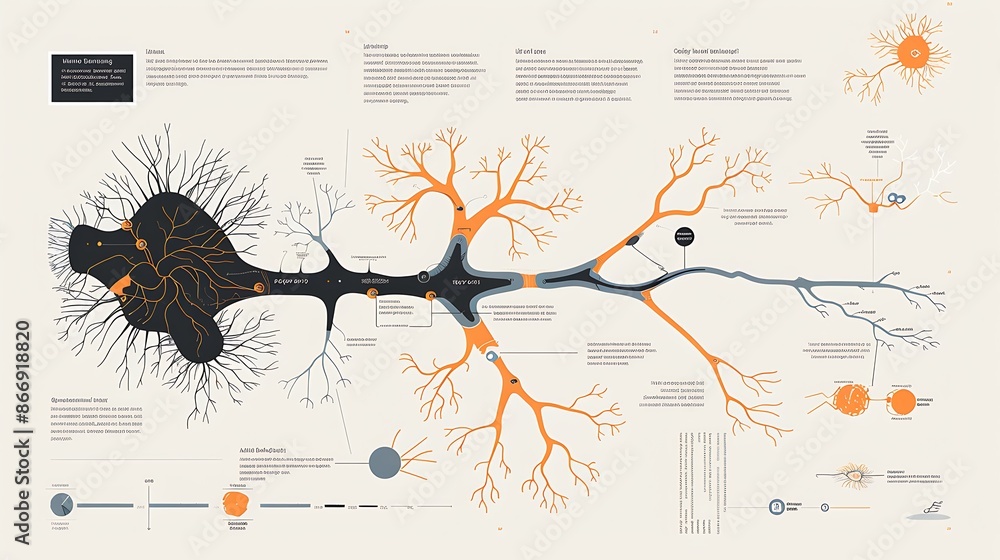 Infographic explaining the structure and function of a typical neuron ...
