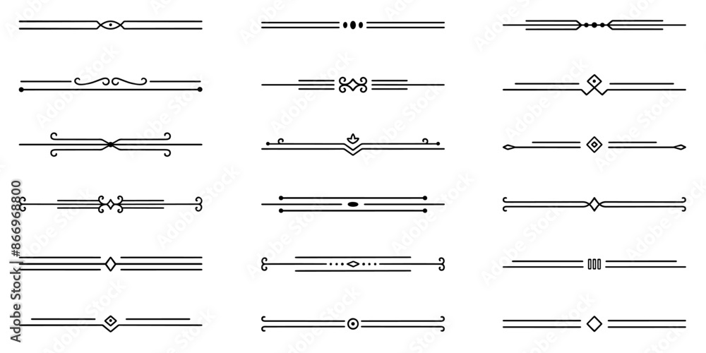Text dividers doodle set. Wedding decorative elements. Divider ornament ...